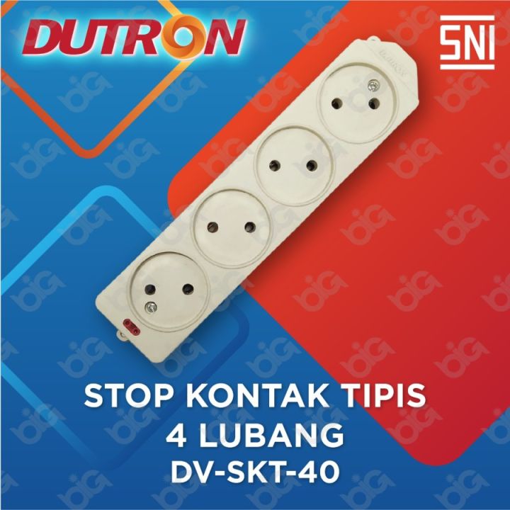 Stop Kontak Gepeng Tipis DUTRON 4 Lubang - DV-SKT-40 | Lazada Indonesia