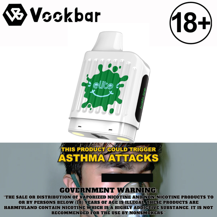 Vookbar Elite 12,000 Pods Lush Ice Type-C Rechargeable | Lazada PH