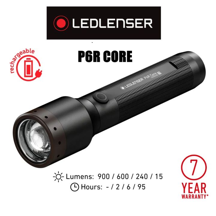 LED Lenser P6R Core 900 Lumens 240 Meter Rechargeable Flashlight | Lazada