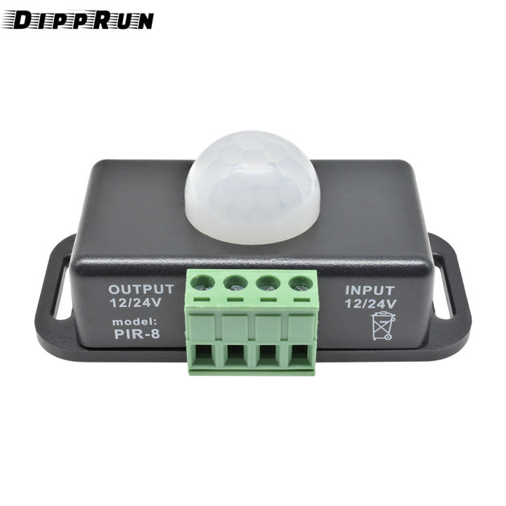 DIPPRUN Dc 12v-24v 8a Automatic Infrared Pir Motion Human Body Sensor ...