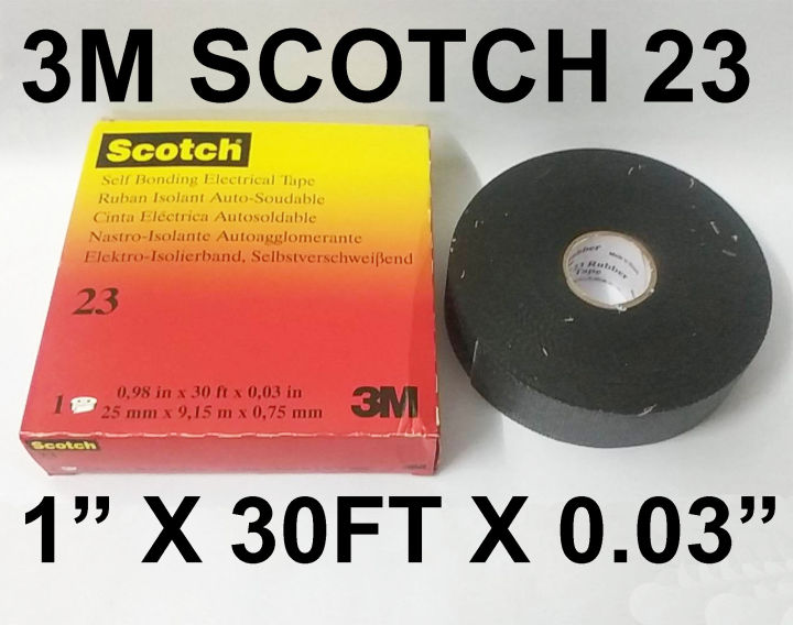 ORIGINAL 3M SCOTCH 23 SELF BONDING ELECTRICAL TAPE 1" X 30FT X 0.03 ...