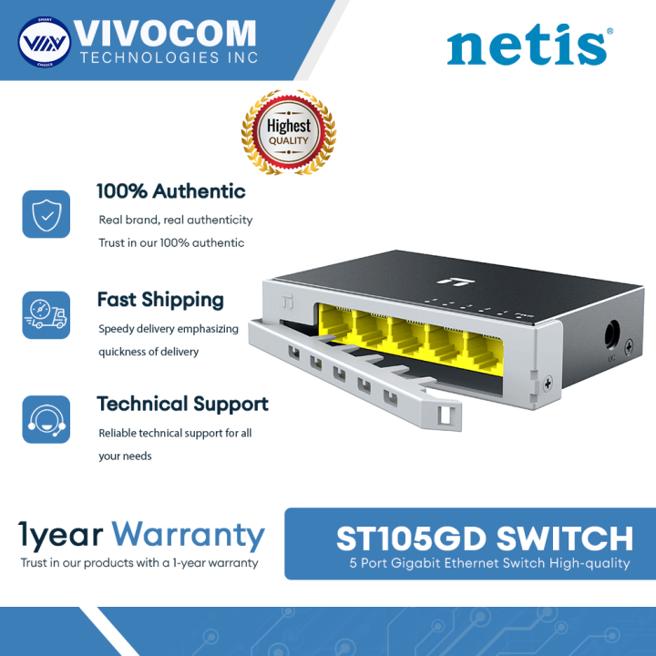 Netis ST105GD 5 Port Gigabit Ethernet Switch | Lazada PH