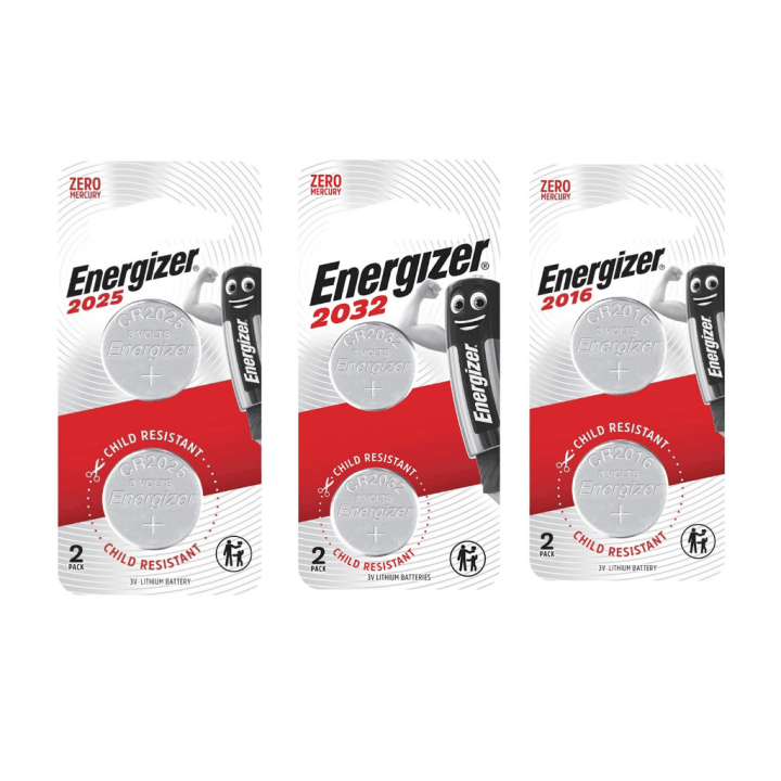 ENERGIZER CR2032 / CR2025 / CR2016 LITHIUM BATTERY 3 VOLTS (3V ...