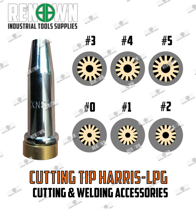 CUTWELD HARRIS-LPG Cutting Tip (#0, #1, #2, #3, #4, #5) For Cutting ...