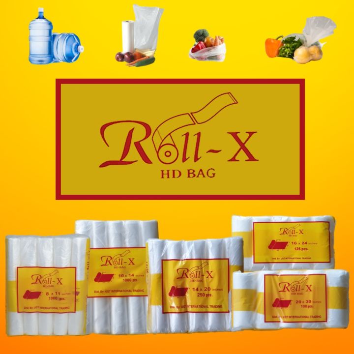 Roll-X Multipurpose HD Roll Thick Plastic Bag - (Laundry/Produce/Fruit ...
