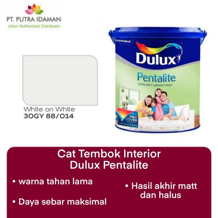 Cat Interior Premium Dulux Pentalite - 30GY 88/014 White on White ...