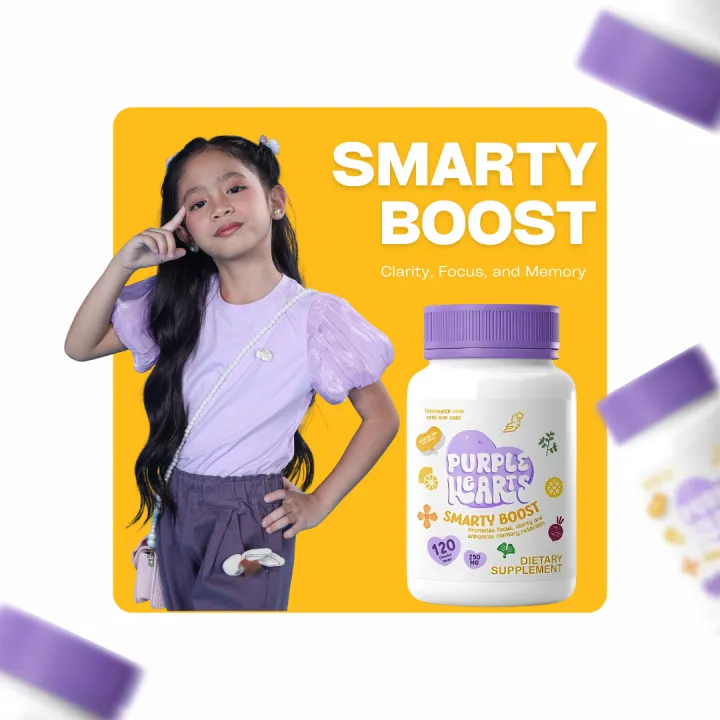 PURPLE HEARTS - Smarty Boost Cognitive Vitamin Supplement for Kid ...