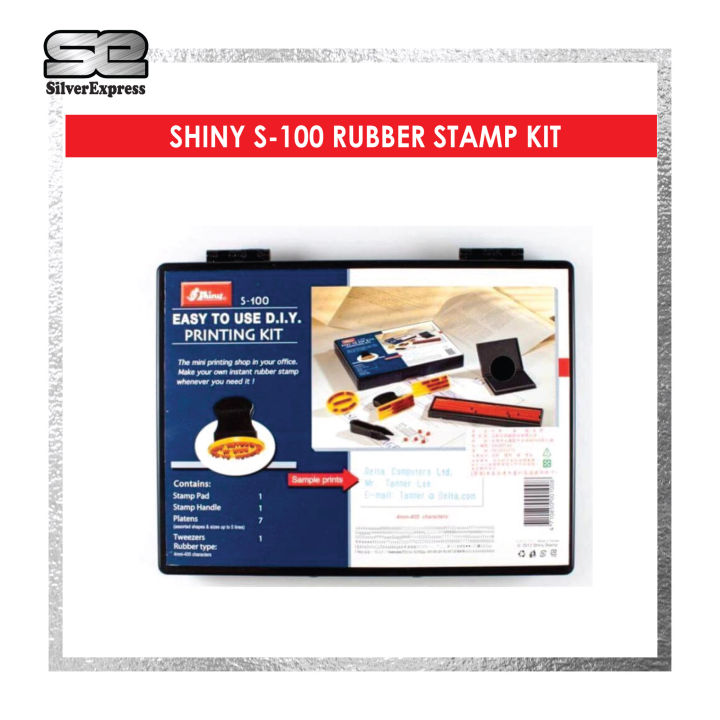 SHINY S-100 RUBBER STAMP KIT / SHINY S-200 / SHINY 4MM EXTRA RUBBER S ...