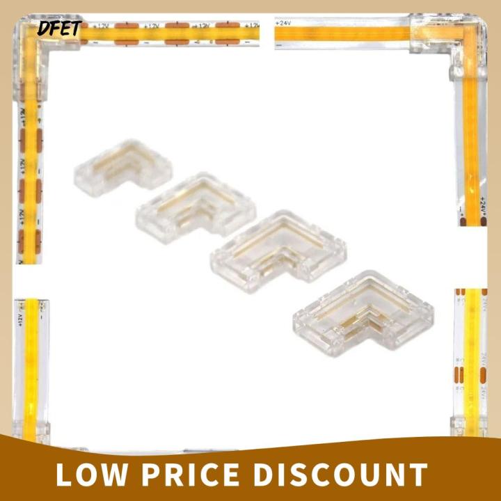 DFET 90 Degree COB LED Connectors 5/8/10mm Solderless L Shape Corner ...