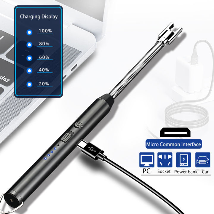 Metal 360℃ Rotating Lighter USB Rechargeable Lighters Multi-Purpose ...