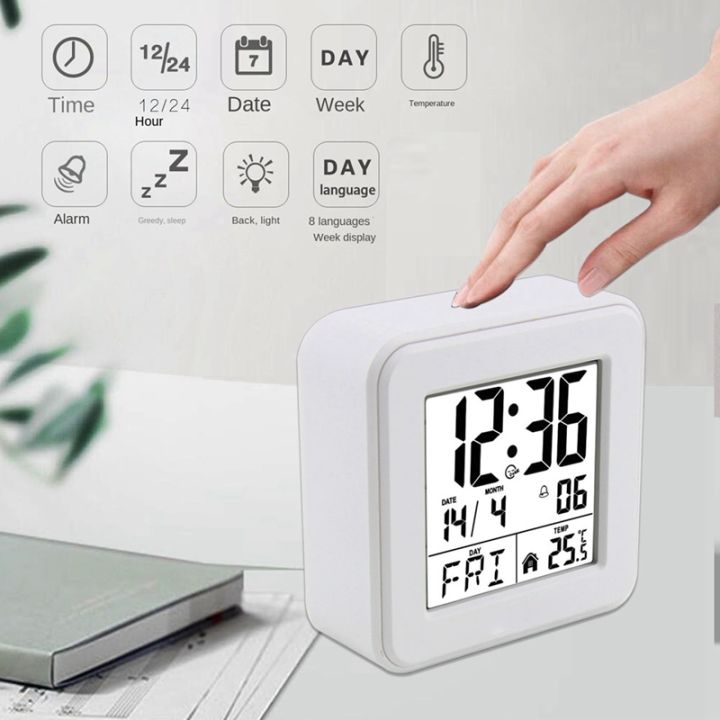 【Beverly】- Calendar Alarm Clock,Bedside Voice-Activated Clock with ...