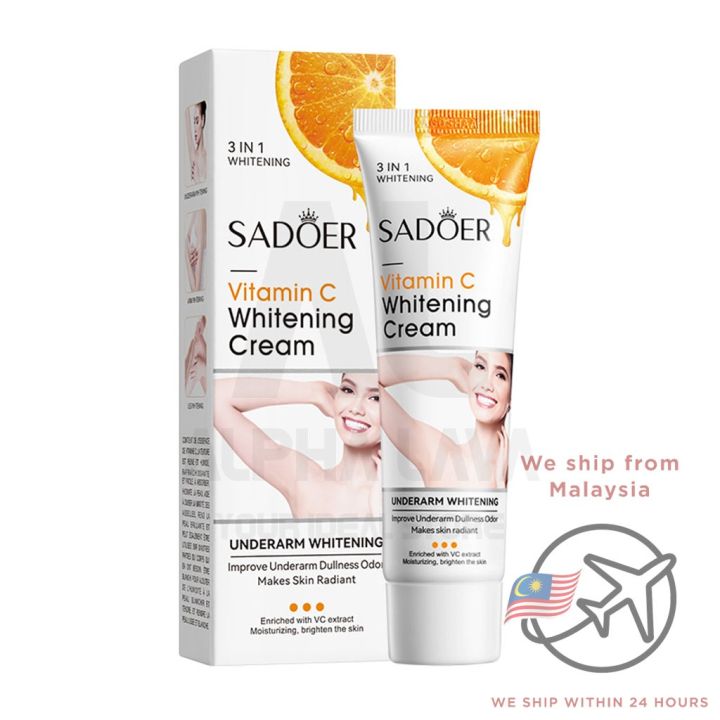 Sadoer Vitamin C Whitening Cream 50g for Underarm Knee Arm Leg Whitening and Moisturizing ...