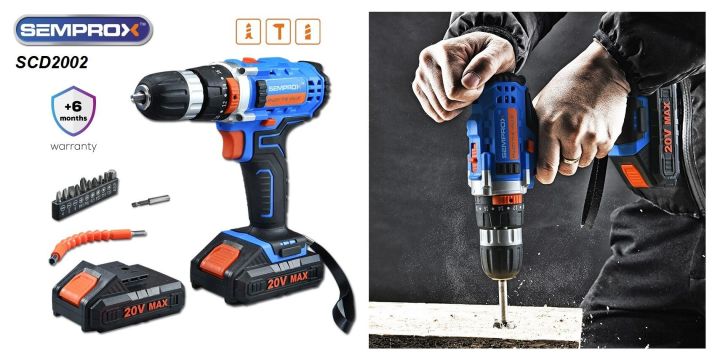 Semprox 20V Lithium Cordless Impact Drill with Accessories | Lazada