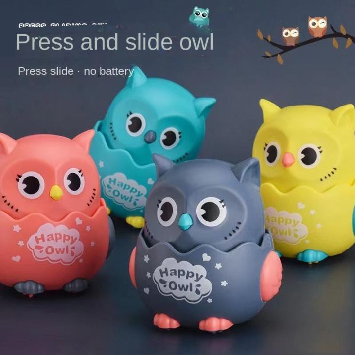 Inertia pressing and sliding pressing toys, owl shaped car, creative ...
