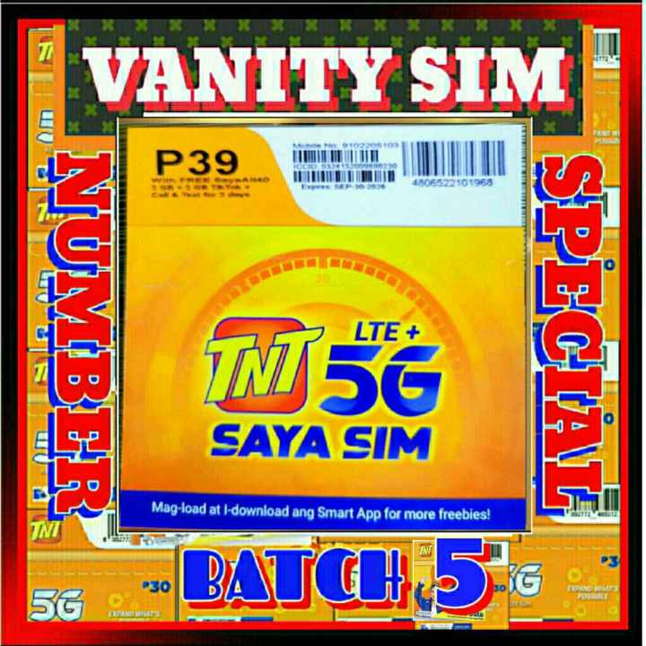 TNT SIM CARD 5G "VANITY SPECIAL NUMBER" (Batch 5) Brand new & Sealed ...