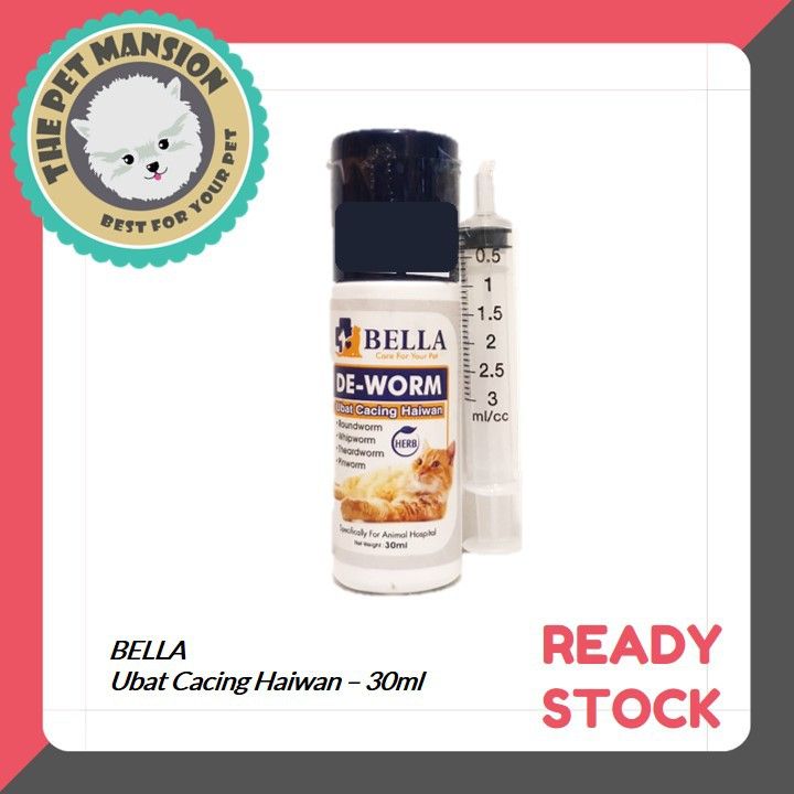 BELLA De-worm Pet Medicine Ubat Cacing Haiwan (30ml) | Lazada