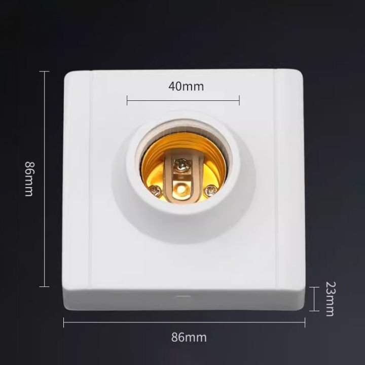 LEEKI E27 LED Light Bulb Holder Square Fitting Socket Ceiling ...