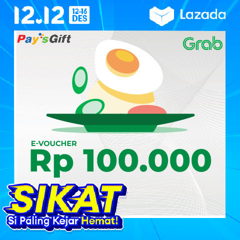 Voucher Digital GrabFood Rp. 100.000 - Mei Promo | Lazada Indonesia