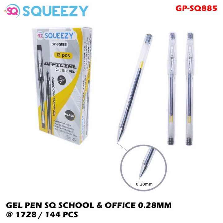 Pulpen Gel Office Smooth 0,28mm SQ885 / Pen Tinta / Pen Gel / Bolpen ...