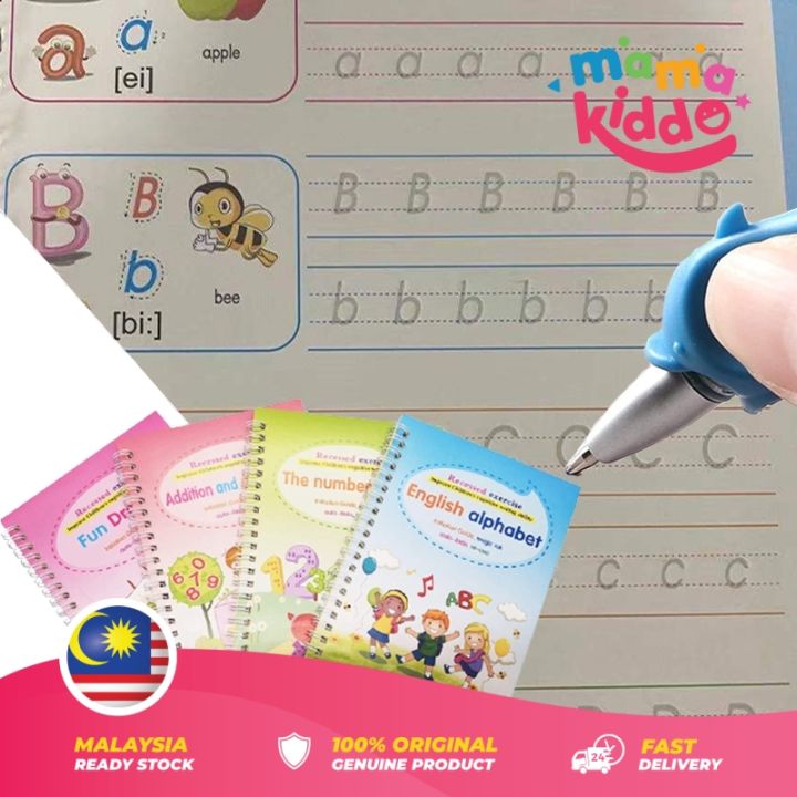 MamaKiddo 4 in 1 set Reusable Learning Writing Book Children ...
