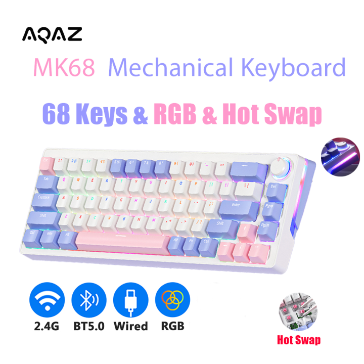 ZETA 68 PRO DK68 Bluetooth Mechanical Keyboard Wireless 65% 2.4G ...