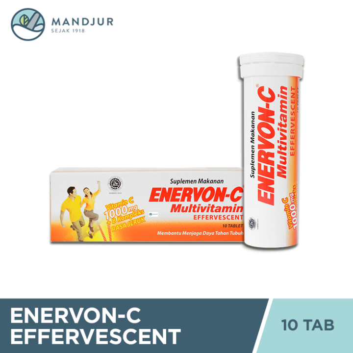 Enervon-C Effervescent 10 Tablet - Multivitamin Daya Tahan Tubuh ...