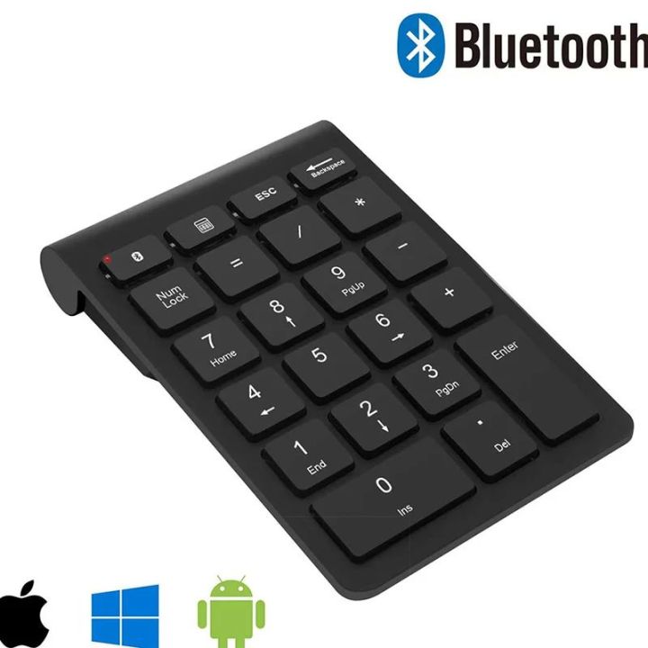 Bluetooth Wireless Numeric Keypad Portable Mini 22 Keys Number Keyboard ...