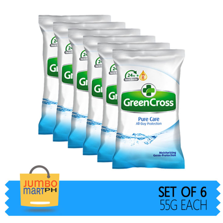 GREEN CROSS SOAP PURE CARE 55G / SET OF 6 | Lazada PH