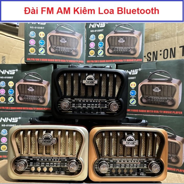 Đài Bluetooth Radio NS-8109BT, Bắt Sóng FM-AM Loa Chính Hãng NNS, Nghe ...