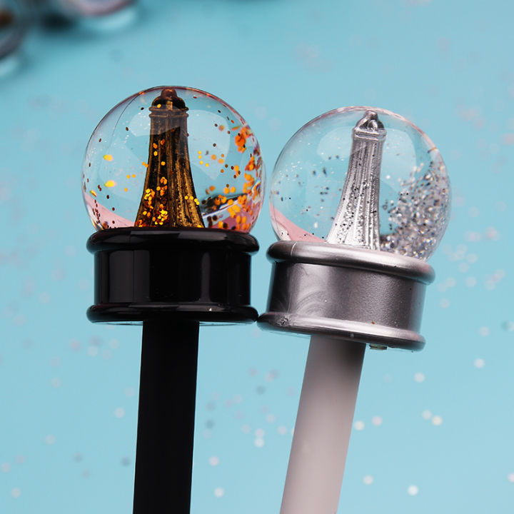 Creative crystal ball quicksand gel pen tower liquid flows into the oil ...