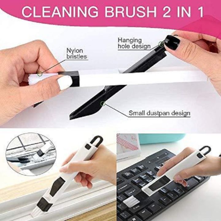 Multi Purpose 2 in 1 PC Laptop Brush Dust Cleaning Kits Keyboard ...