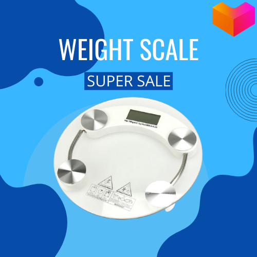 Precision Body Weight Scale Round Glass Digital Electronic Scale ...