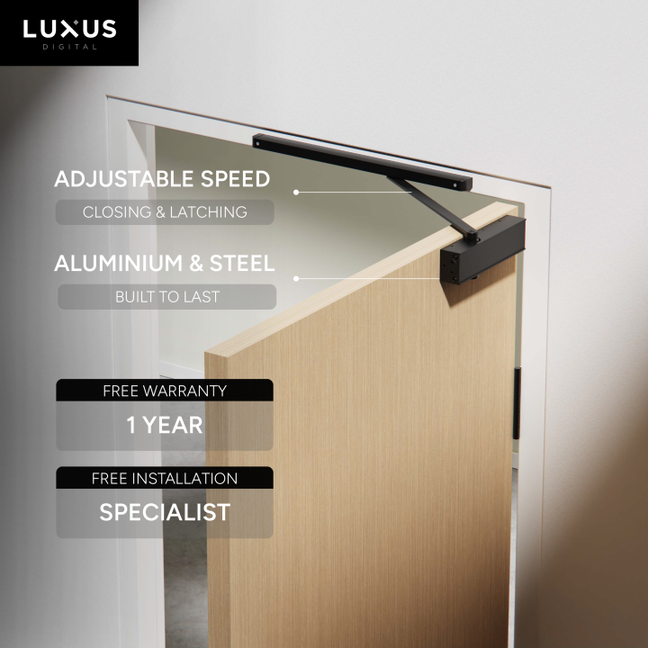 NEW Luxus Door Closer and Slide Arm | Anti slamming Soft close Holding ...