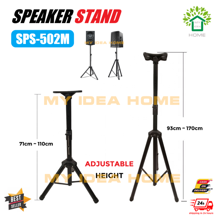 Professional Tripod Base Speaker Stand steel Adjustable height and tripod leg BLACK | Lazada PH