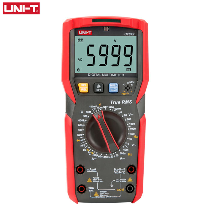 UNI-T UT89X UT89XD Professional Digital Multimeter True RMS NCV 20A ...