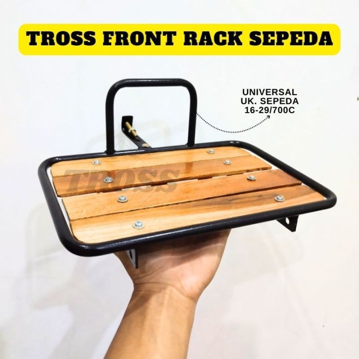 TROSS Front Rack Sepeda Alas Kayu Rak Depan Sepeda Rak Pannier Sepeda ...