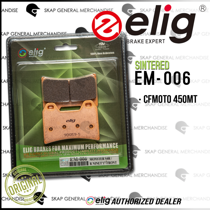 ELIG • EM-006 • SINTERED BRAKE PAD • FRONT • CFMOTO 450MT - SKAP | Lazada PH