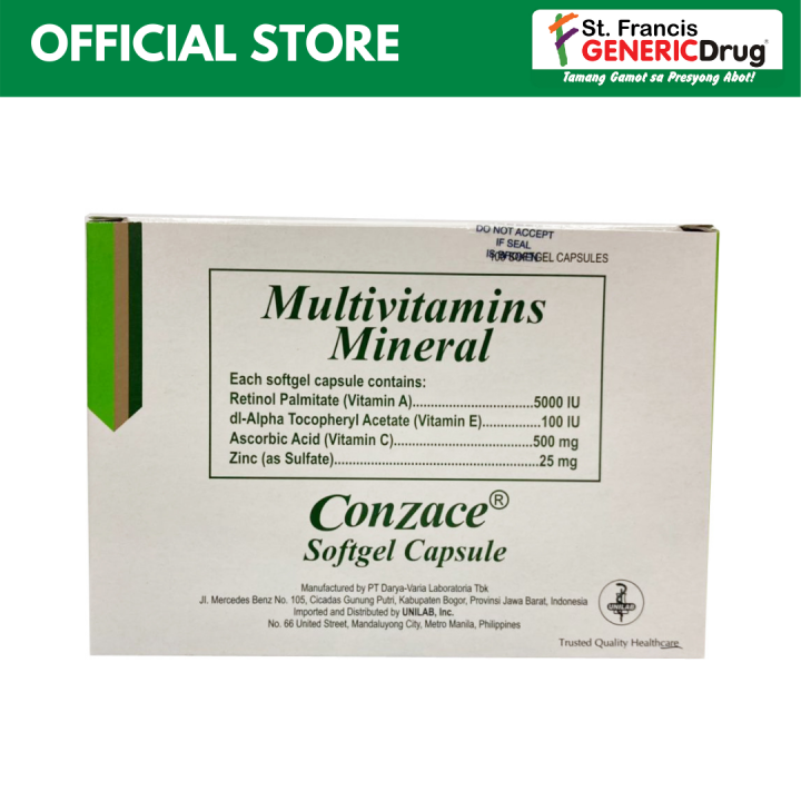 Multivitamins + Minerals (Conzace®) 10s | Lazada PH