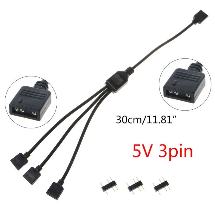 5V 3Pin Interface Transfer Extension Cable RGB Splitter for A-SUS MSI ...