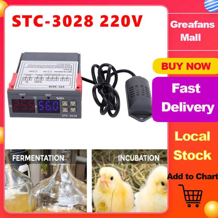STC-3028 220V Temperature and Humidity Controller Meter with Integrated ...