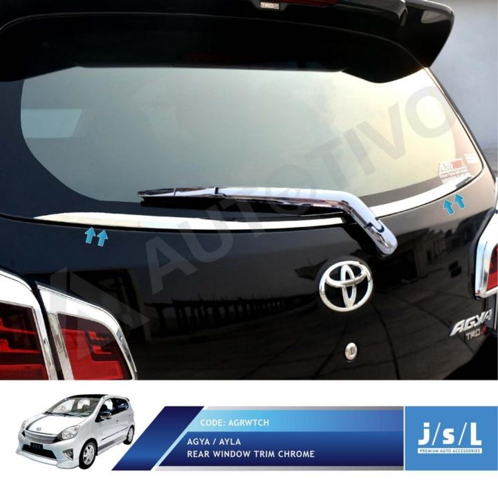 Toyota Agya List Kaca Belakang/Rear Window Trim Chrome | Lazada Indonesia