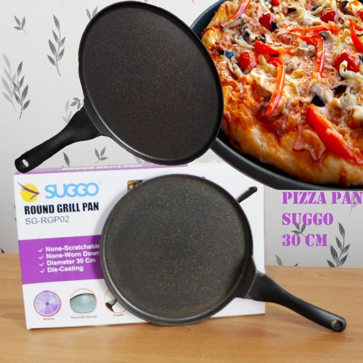Pizza Pan Suggo Round Grill Pan Pizza Maker Panggangan Anti Lenket 30 ...