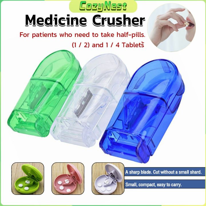C.N. Square Round Transparent Pill or Tablet Cutter with Medicine ...