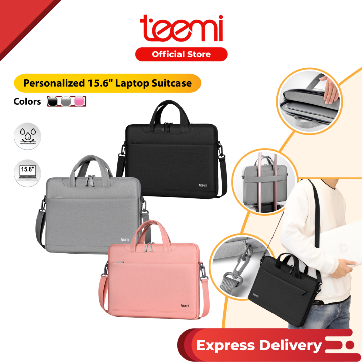 TEEMI 15.6 Inch Slim Laptop Bag Business Sling Suitcase Padded Thick ...
