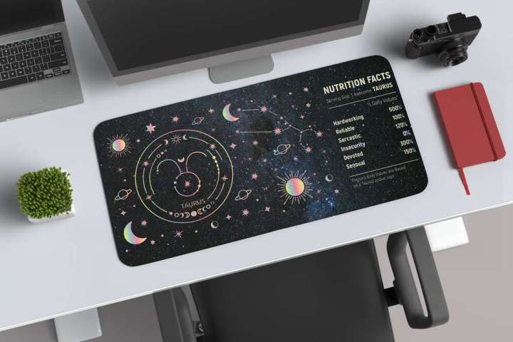 Taurus Zodiac Desk Mat, Constellation Workspace Décor, Astrology ...