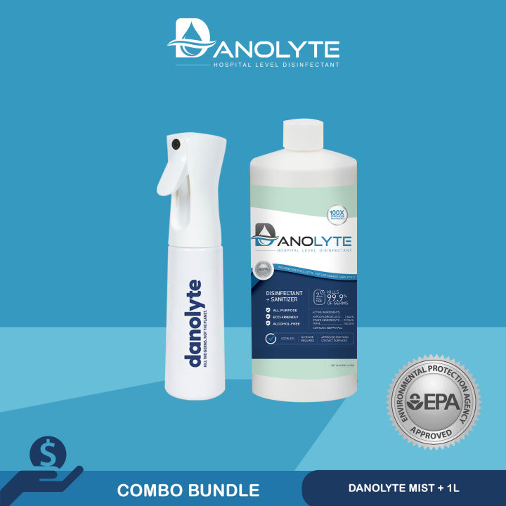 Danolyte® Mist + 1L BUNDLE, All-Purpose Disinfectant + Sanitizer, 100% ...