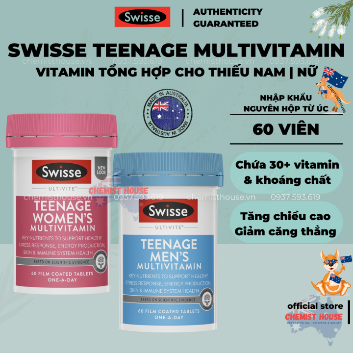 [Hàng chuẩn Úc] Vitamin tổng hợp cho teen girl Swisse Teenage Ultivite ...