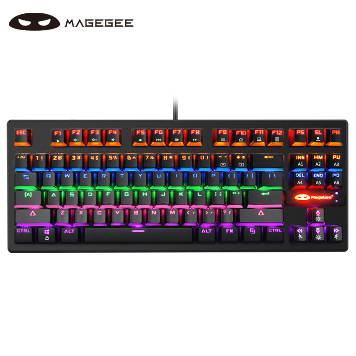 MageGee MK1 MK-Sky98 TKL Mechanical Gaming Keyboard Blue / Red Switch ...