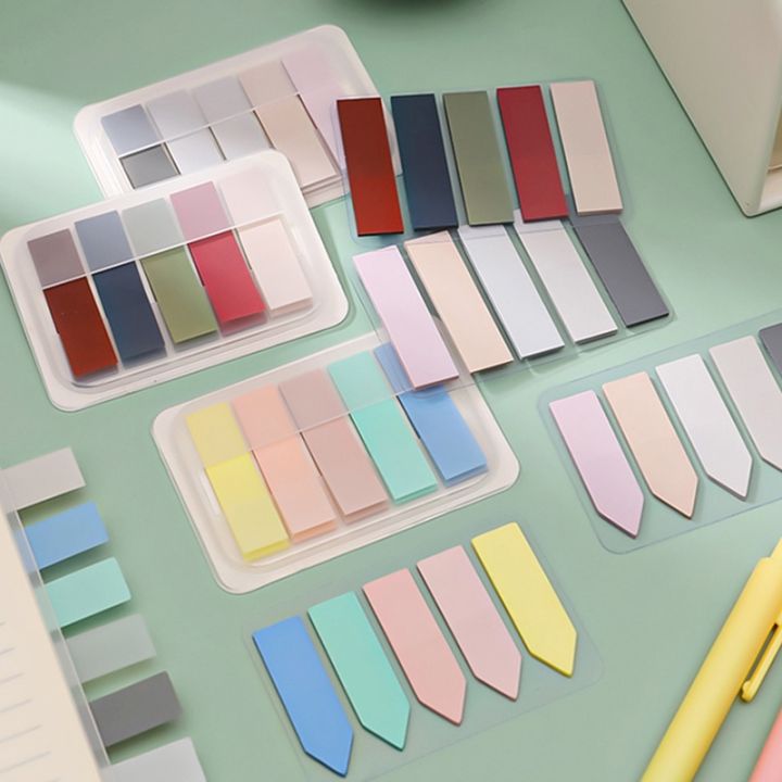 100 Sheets Retro Pure Color Label Stickers School Office Multicolor ...