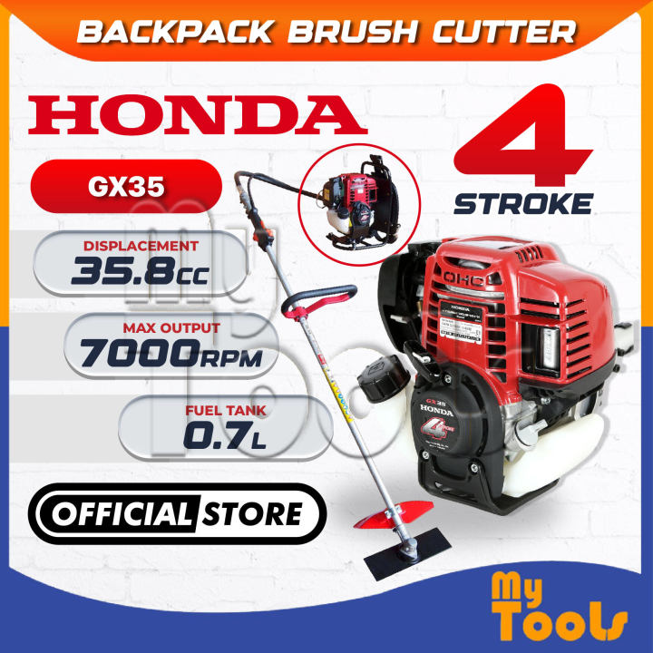 Mytools HONDA GX35 Backpack Brush Cutter / Grass Cutter 35cc 4-Stroke ...